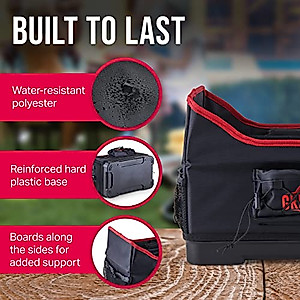 Grillman Large Griddle/Grill Caddy – BBQ/Tailgating Accessories, BBQ Storage Caddy - Blackstone Grill Condiment Holder - Blackstone Cook Caddy – Tool Organizer - Grilling Gifts for Men, Father's Day