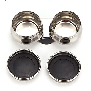 Paint Brush Washing Bucket Stainless Steel Brush Cleaner with Filter, Paint Pen Washing Oil Barrel 3.1x3.1x3.5 Inches Easy Carry Brush Holder for Painting with Leak Proof Lid for Art Student Painter