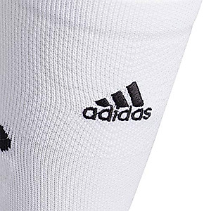adidas Unisex Adizero Football Cushioned Crew Socks (1-Pair), White/Black, Large