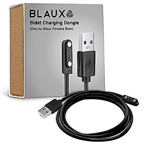 Blaux Portable Bidet Charging Dongle - 90cm Charging Cable for Blaux Portable Bidet for Travel | Travel Bidet USB Type-A (5V/1A) Charge Cord | Charge Your Portable Bidet for Women and Men On The Go