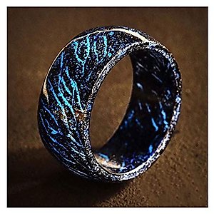 Valink Luminous Glow Ring Glowing in The Dark Jewelry Unisex Decoration for Women Men Adult, Luminous Flash Finger Rings Light up Ring Toys Glow in The Dark Party Supplies
