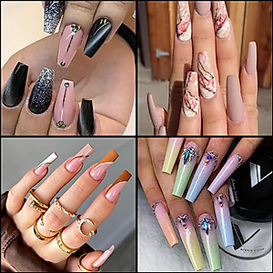 KOXXIAMOQ 240 Pcs Square Nail Tips, natural Extra Long No C Curve XXL Tapered Square Half Cover on Nail Tips Traceless for Acrylic Salon (natural)