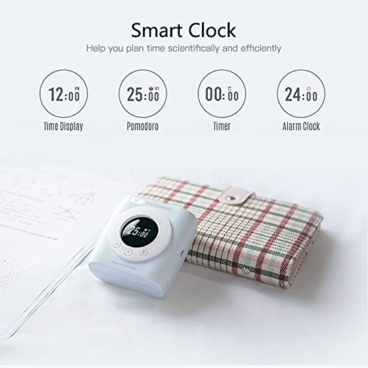 KXDFDC Pocket Printer BT Thermal Printer Portable Mobile Printer 300dpi for Photo Picture Memo Note Label with Clock Function (Color : Black-JoJo's Bizarre Adventure1)