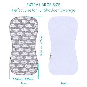 Burp Cloths & Baby Bibs Set 2-in-1 Cotton Super Absorbent and Soft Baby Spit Up Burping Rags for Boys and Girls