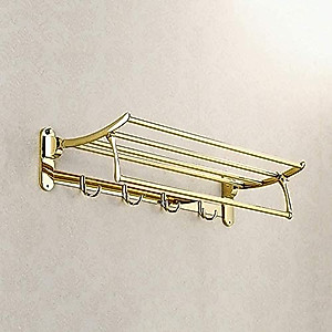 OMOONS Towel Rack European Bathroom Towel Holder Folding Hook Activity Towel Rack Bathroom Accessory