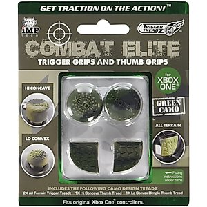 Snakebyte Trigger Treadz Combat Elite Thumb and Trigger Grips Pack - Green Camo - Xbox One