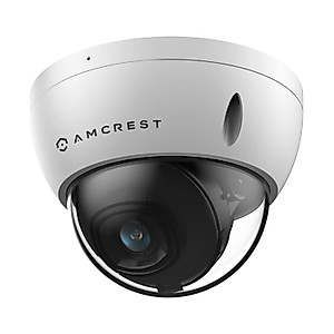 Amcrest 5MP POE Camera, Outdoor Vandal Dome Security POE IP Camera, 5-Megapixel, 98ft NightVision, 2.8mm Lens, IP67, IK10 Resistance, MicroSD 256GB (Sold Separately), Cloud, NVR (IP5M-D1188EW-28MM)