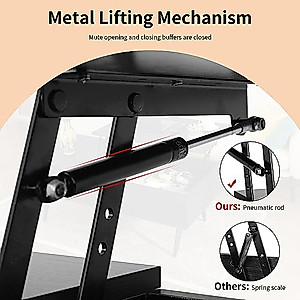 PayLessHere Lift Top Coffee Table with Adjustable Storage and Hidden Compartment Small Wood Coffee Table Center Table for Home Living Room Office Apartment Reception Room,Black