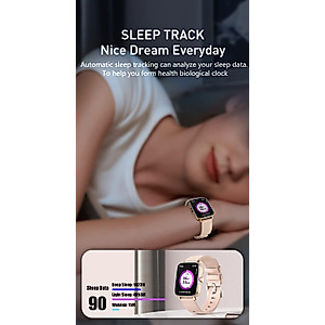 Smart Watches 1.70in Full Touchscreen IP67 Waterproof Womens Smartwatch Answer Calls Activity Tracker for Women Fitness Tracker for Android iOS