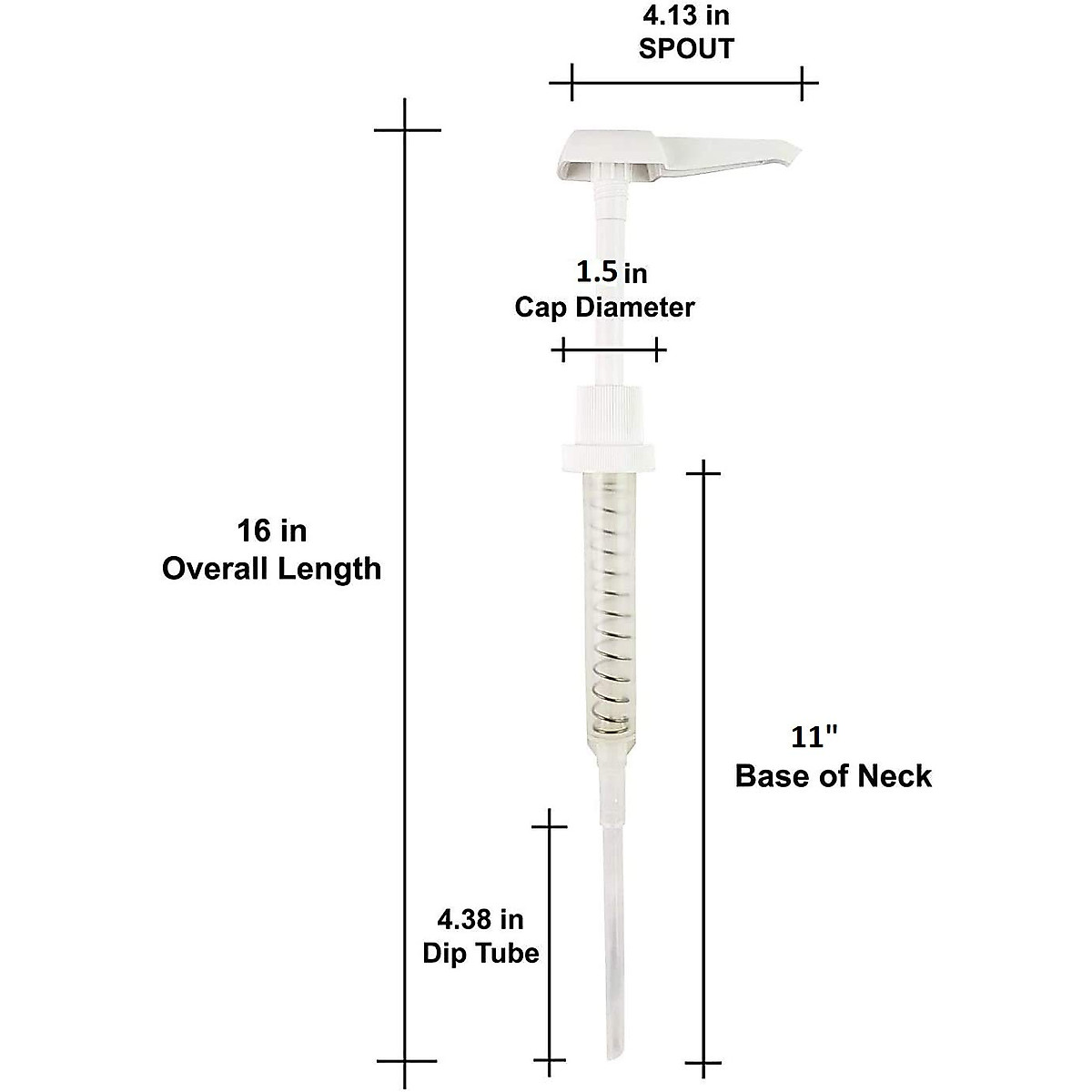 Pump Dispenser for Gallon Containers, Fits only Standard 1-1/2 inch (38 mm) Neck Size - Pack of 3