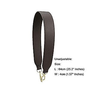 Simple Style Short Unadjustable Replacement Strap Handbags Strap Shoulder Strap PU Leather Strap for Handbags Purse Bag (Coffee)