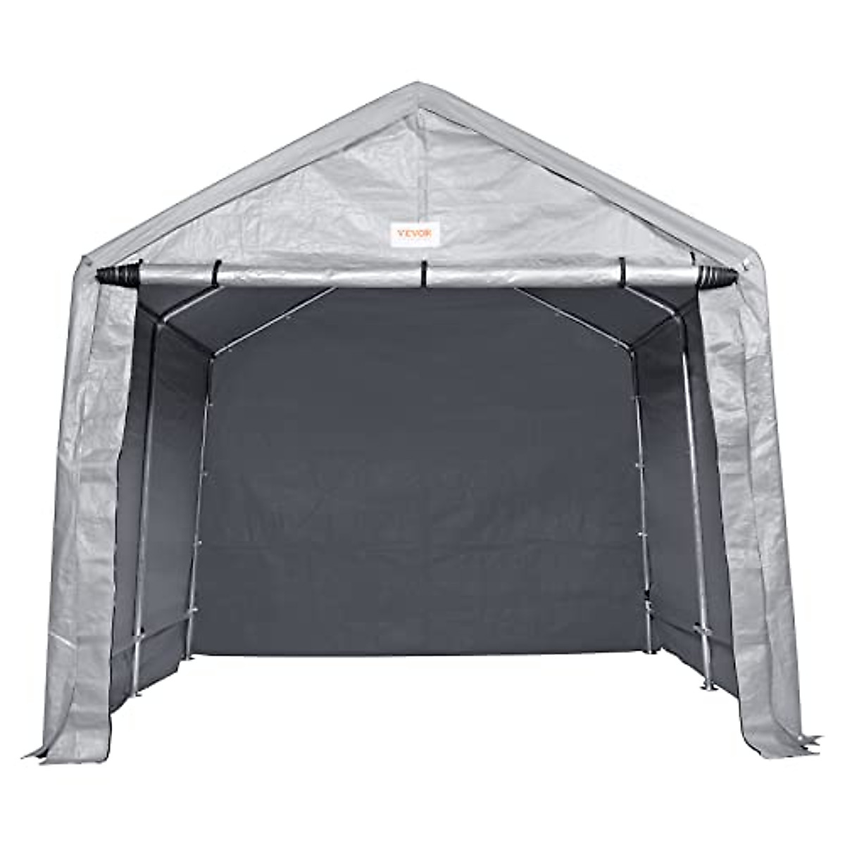 VEVOR Portable Shed Outdoor Storage Shelter, 7x12x7.36 ft Heavy Duty Instant Storage Tent Tarp Sheds with Roll-up Zipper Door and Ventilated Windows for Motorcycle, Bike, Garden Tools