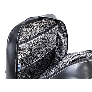 McKleinUSA Women's Leather Business Laptop Tablet Backpack, Black, Small