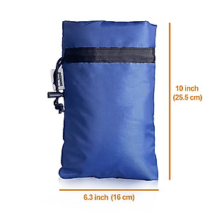 Enlarge Outdoor Faucet Cover for Winter Freeze Protection, 3M Thinsulate, 10”H x 6.3”W Hose Bib Covers for Wall Taps Outside, Waterproof & Frost Free Insulated Spigot Cover, 2 Pcs Faucet Socks - Blue