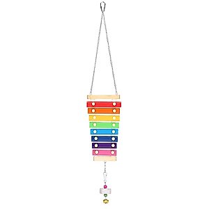 Wooden Xylophone, Hen Suspended Xylophone, A Beautiful Sound Bright Colors Crisp Sound for Chickens Parrots Lawn Yards