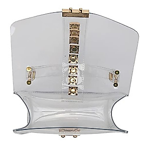 lola mae Clear Purse Crossbody Handbag For Women See Through Jelly Transparent Satchel Shoulder Bag for Concert Sport Event (LM6562)