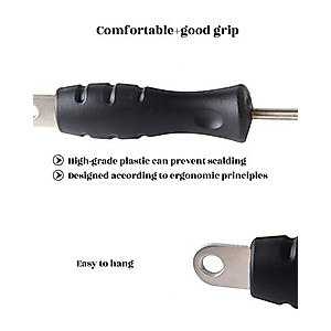 18 Inch BBQ Ash Tool for Kamado Joe Charcoal Smoker Big Green Egg Wood Burning Stove Ash Rake Grilling Poker Accessories Charcoal Garden Tools Grill Cleaning Tools