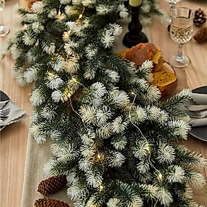 6FT PARTY JOY Seasonal Artificial Christmas Garland Pine Needle Greenery Garland Holiday Outdoor Winter Decor