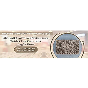 DharmaObjects Hand Carved Tree of Life Wooden Box Keepsake Storage Multi Utility