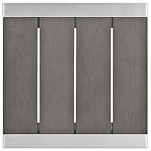 Modway Shore Aluminum Outdoor Patio Side Table in Silver Gray