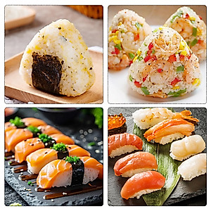 Onigiri Mold Kit, 3 Pack Rice Ball Mold with Small Rice Scoop, Classic Triangle Musubi Mold and Professional Sushi Mold, Spam Musubi Mold Kit, Rice Mold for Kid Lunch Bento & Home DIY VVNIAA