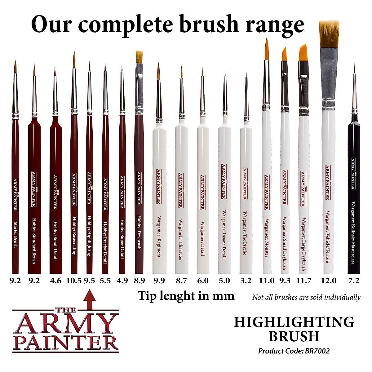 The Army Painter Hobby: Highlighting - Hobby Brush with Synthetic Taklon Hair - Fine Detail Paint Brush, Small Paint Brush, Model Paint Brush and Fine Tip Paint Brushes for Miniature Painting