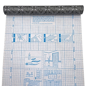 Yifasy 19.7ft Roll Black and White Petal Shelf Liner Peel and Stick Countertop Shelving Paper Wallpaper Cabinet Chest Vinyl Film (M-236.2x17.7 Inch)