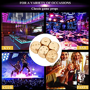 Game Dice, 5pcs Aluminium Alloy Gaming Dices with Storage Box for Playing Games (3#-3#)