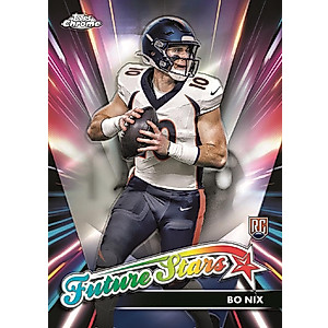 2024 Topps Chrome Football 7-Pack Trading Card Blaster Box (1 Prism Refractor Per Box)