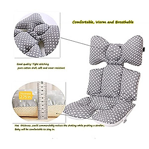 Baby Seat Pad Liner for Stroller–Soft and Breathable，3D Air Mesh Cotton Universal Baby Stroller Cushion (Black Bear)