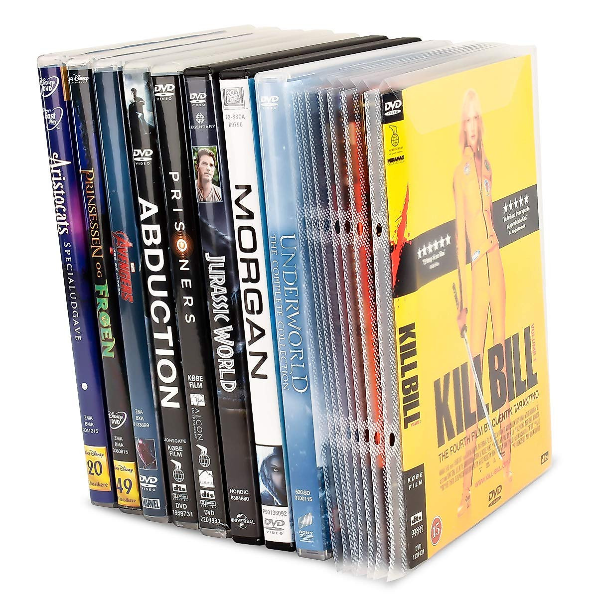 Tarifold DVD Protective Sleeve for DVD Storage with Binder Holes, Closing Flap, and Space for Cover - 100/Pack (10282)
