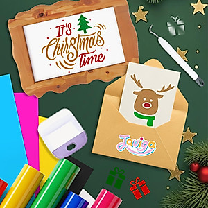 JAVIGA White Permanent Vinyl for Cricut Machines, 12" x 40 FT White Vinyl for Christmas Decorations Outdoor, Glossy White Adhesive Vinyl Roll for Wedding Party, Wall Stickers, Cards, Mug, Signs Decals