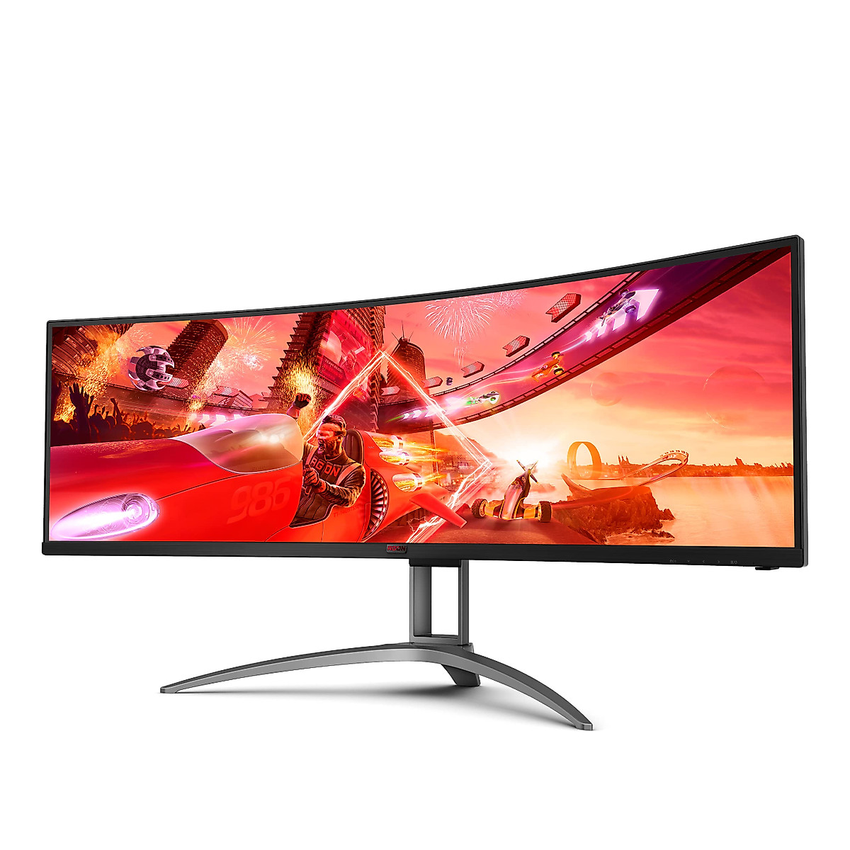 AOC AGON Curved Gaming Monitor 49" (AG493UCX), Dual QHD 5120x1440 @ 120Hz, VA Panel, 1ms Adaptive-Sync, 121% sRGB, Height Adjustable, 4-Yr Zero Dead Pixels Manufacturer Guarantee