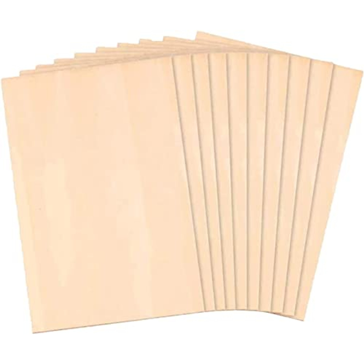 Unfinished Wood, 15 Pack Basswood Sheets for Crafts, Craft Wood Board for House Aircraft Ship Boat Arts and Crafts, School Projects, Wooden DIY Ornaments(150x100x2mm)