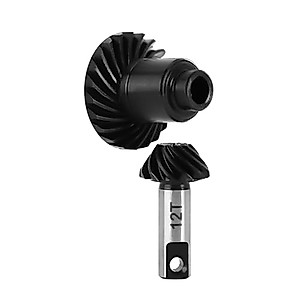 INJORA 12/22T Overdrive Helical Gear Set Front Rear Axles Steel Alloy for TRX4M Upgrade 1/18 RC Crawler Car, 7g/Set