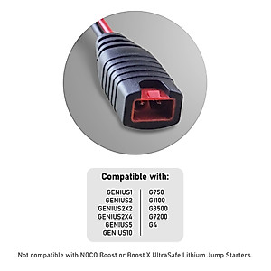 SafeAMP Wire Harness Compatible with NOCO(R) GC008 X-Connect, M10 (3/8in) XL Eyelet Terminal Connector
