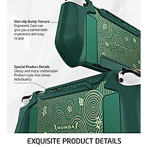 Mumba Dockable Case for Nintendo Switch OLED 2021, [Blade Series] TPU Grip Protective Cover Accessories Compatible with Nintendo Switch OLED 7 Inch and Joy-Con Controller (Viridian)