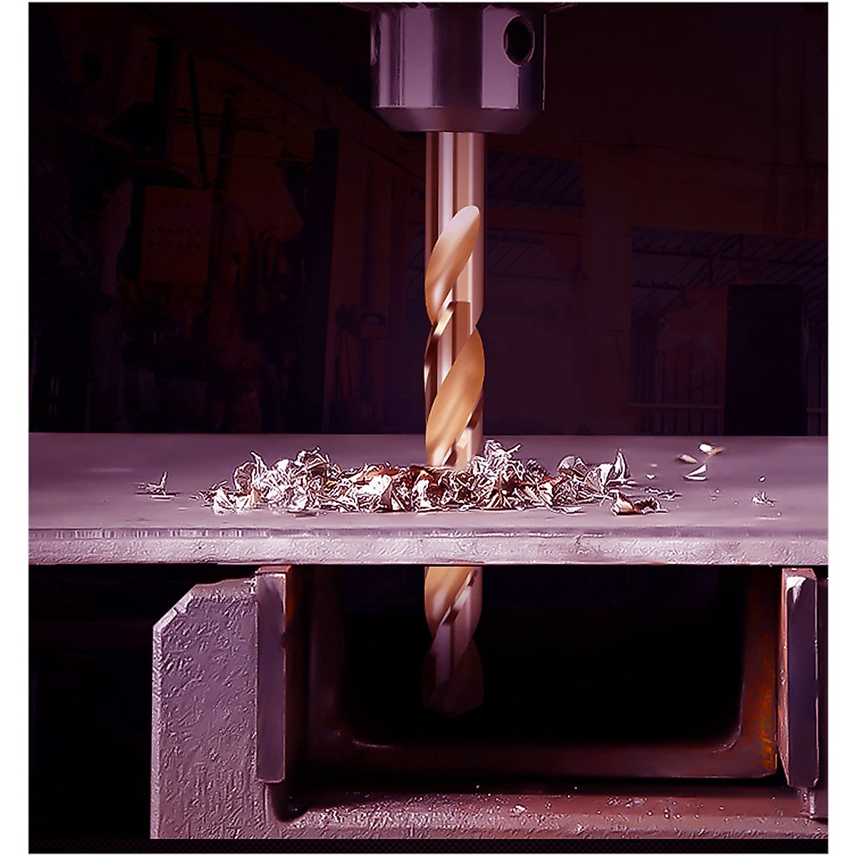 HSS Cobalt Drill Bit Set 1/8 Inch 10Pcs M35 Co Twist Jobber Length Steel Metal Drill Bits