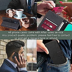 for Moto G 5G 2022 Wallet case,PU Leather Flip Folio Case with Card Holder RFID Blocking Kickstand Shockproof Phone Cover for Motorola Moto G 5G 2022 Case 6.5'' (Black)