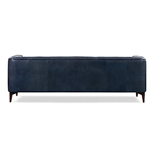 POLY & BARK Essex Sofa in Full-Grain Semi-Aniline Italian Tanned Leather in Midnight Blue