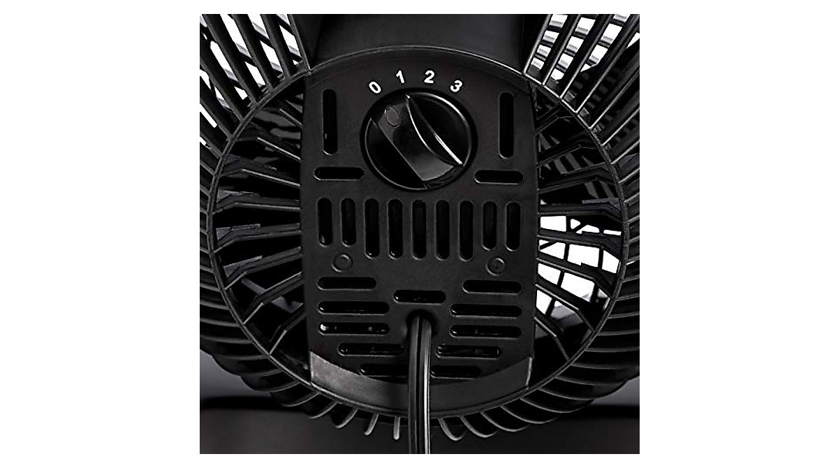 Amazon Basics Small Room Fan with 3 Speeds & 90° Tilt – Compact & Quiet