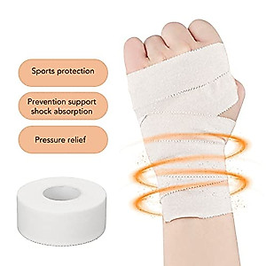Demeras Sports Tape, Strong Adhesion Shock Absorption Skin Friendly First Aid Injury Bandage Breathable Cotton for Rock Climbing for Bats(2.5cm/1.0in)