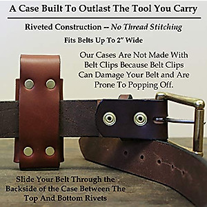 American Bench Craft Leather Sheath for Leatherman Multi-Tools, Holster, Case, Holder, Pouch, Sheath ONLY – Multi-Tool NOT Included, Case Will NOT fit Bit Set at This time (Black, Free P4)