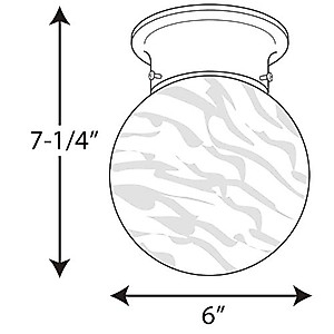 Progress Lighting P3401-20 Glass Globes Close-to-Ceiling, Bronze