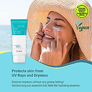 SCINIC Enjoy Super Mild Sun Essence SPF50+ PA++++ 1.69 fl oz(50ml) | A Lightweight Hydrating Sun Essence That leaves No Sticky Feeling | Korean Skincare