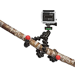 JOBY GorillaPod Action Video Tripod (Black and Red)- A Strong, Flexible, Lightweight Tripod for GoPro HERO6 Black, GoPro HERO5 Black, GoPro HERO5 Session, Contour and Sony Action Cam