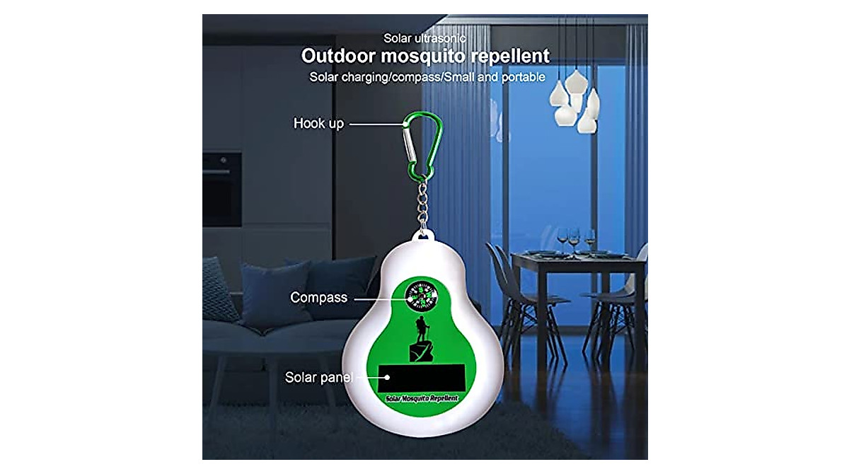 Solar Ultrasonic Mosquito Repellent with Compass for Outdoor
