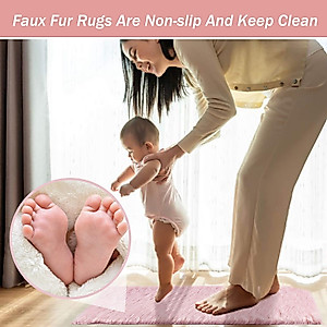 MAQIHAN Faux Fur Rug - Faux Sheepskin Rug, Area Rug Soft Fluffy Rug 20 x 32 Inch,for Bedroom, Living Room, Nursery, Dorm, Playroom,Indoor Decor, Fur Rug Rectangular