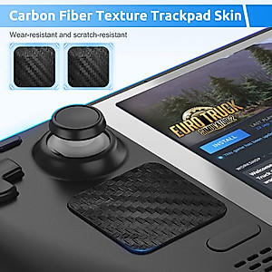 Protect Touch Skin for Steam Deck, SENQAO Steam Deck Accessories with Trackpads Skins, Auxilliary Buttons Skin - Cover Skin Add Special Style, Tactile Feedback, and Protect Steam Decks' Trackpads