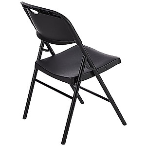 Amazon Basics Folding Plastic Chair with 350-Pound Capacity - Black, 6-Pack